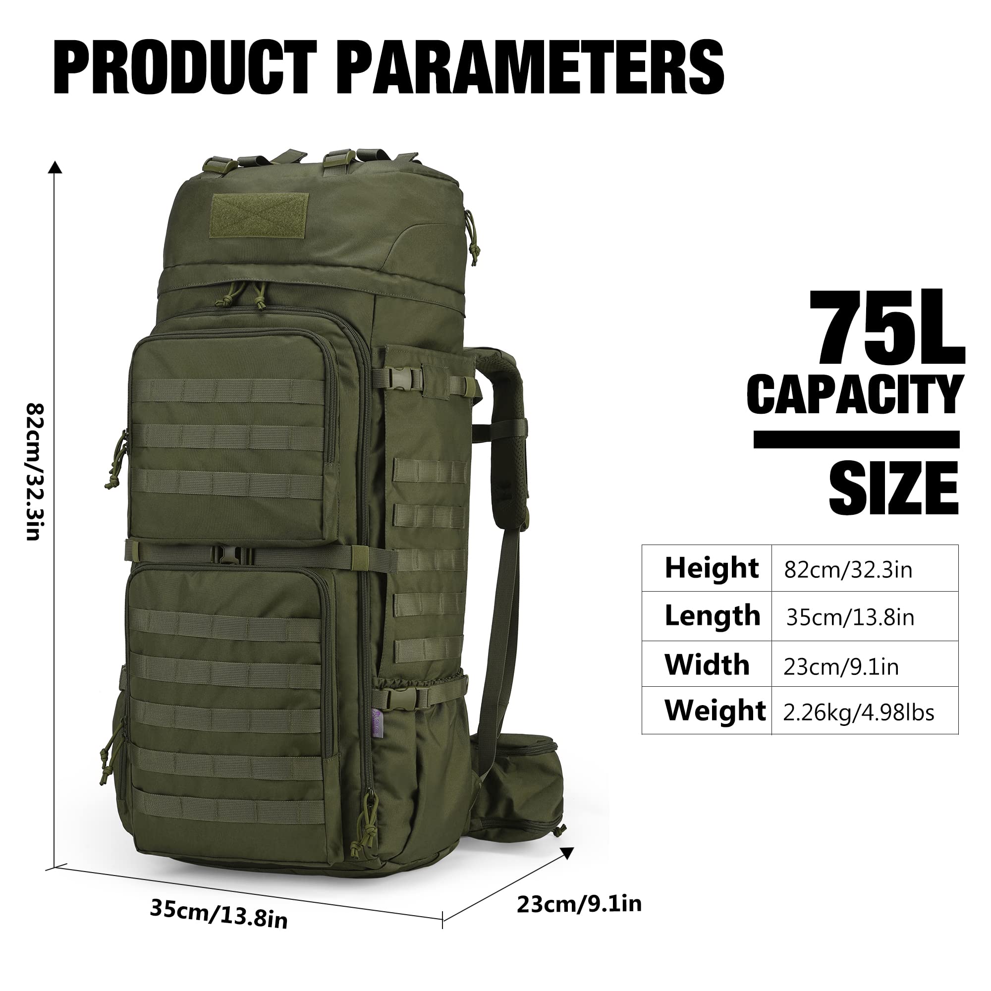75l military hiking backpack - The best outdoor and travel bag ...