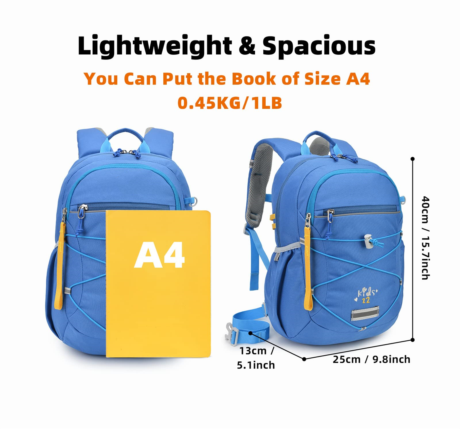 Children backpack for hiking and school